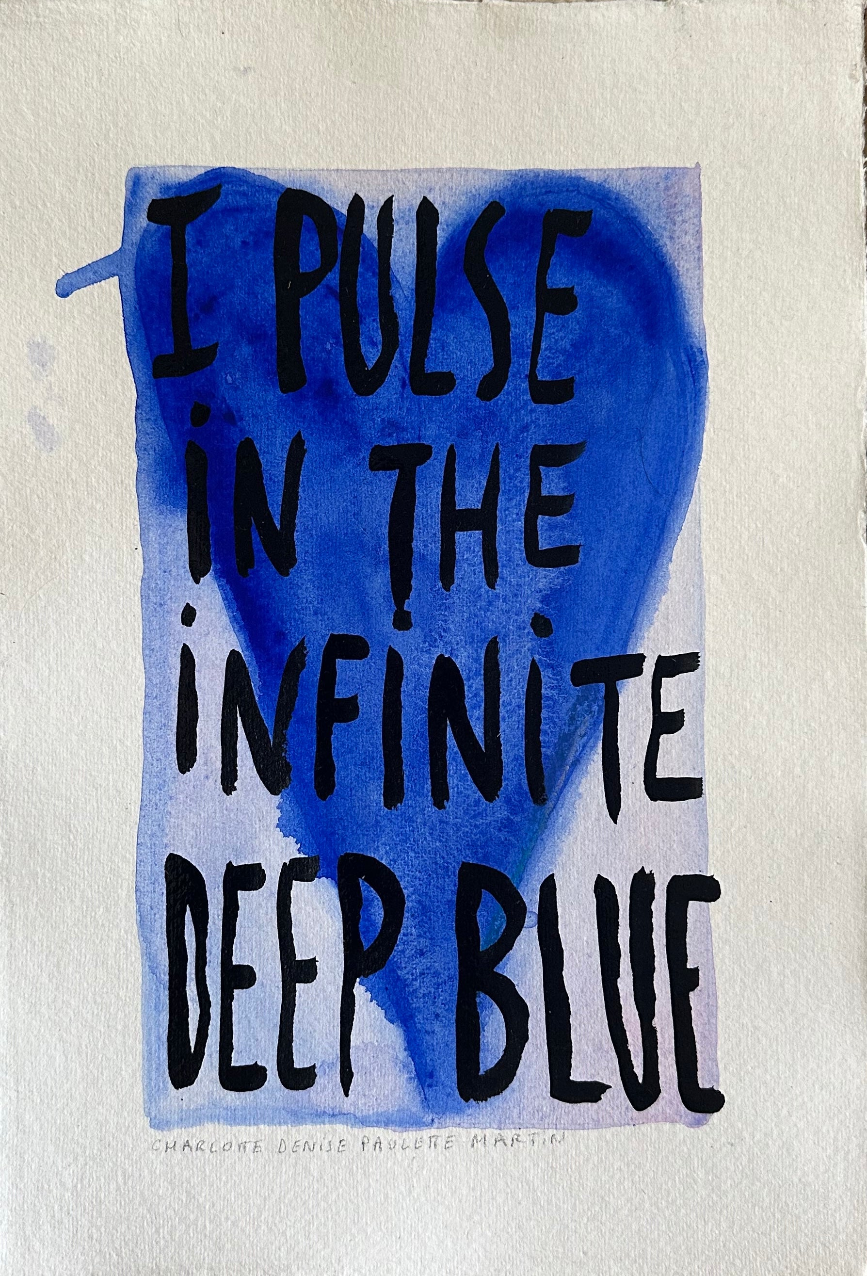I pulse in the infinite blue | Charlotte Denise Paulette Martin – CUEMARS