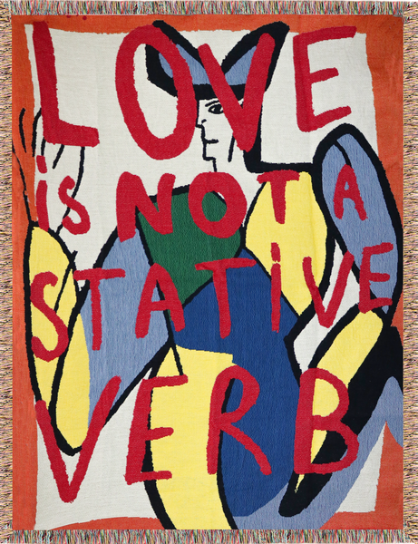 Love Is Not a Stative Verb Woven Throw –Tapestry by Goodbond | Cuemars ...